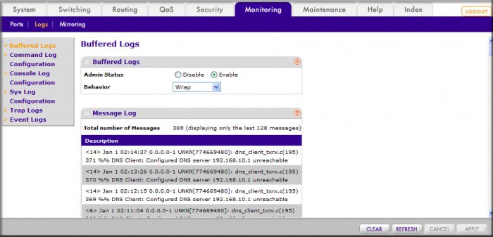 How Do I Show Logging Using The Web Interface On My Managed Switch Netgear Support